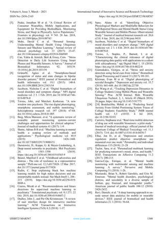 Predicting Mental Health Outcomes Using Wearable Device Data and Machine Learning | PDF