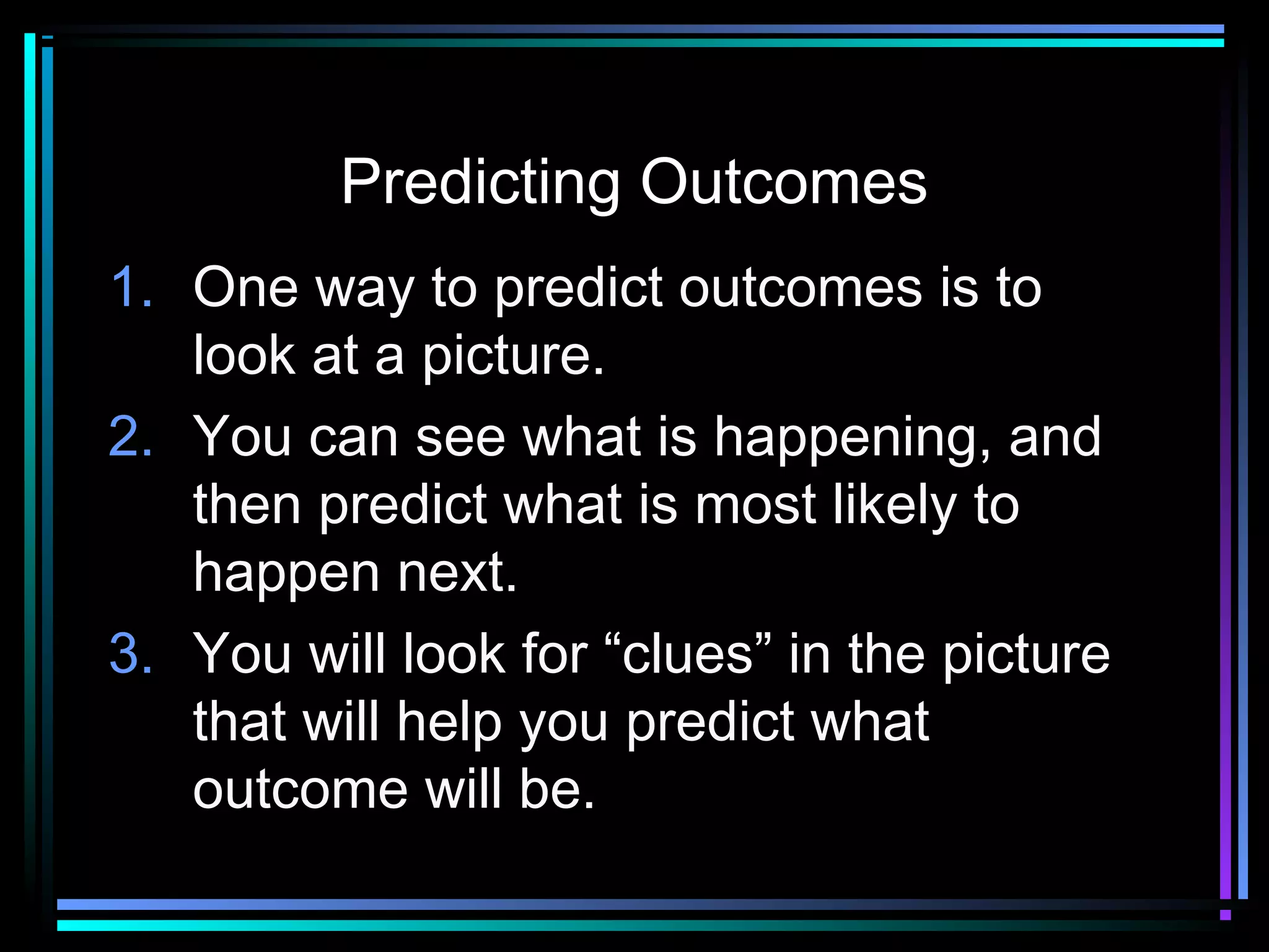 Predicting outcomes(Michael) | PPT