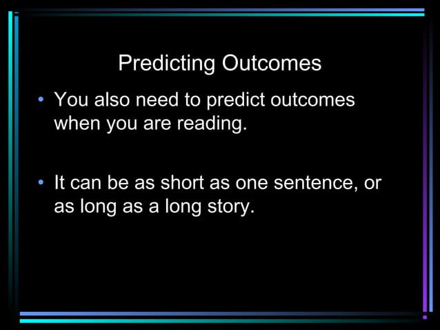 Predicting outcomes(Michael) | PPT