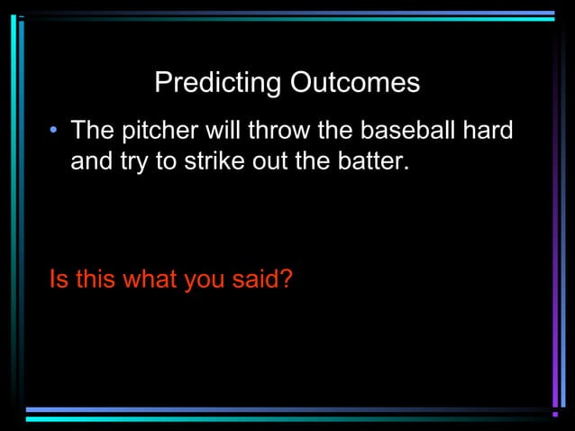 Predicting outcomes(Michael) | PPT