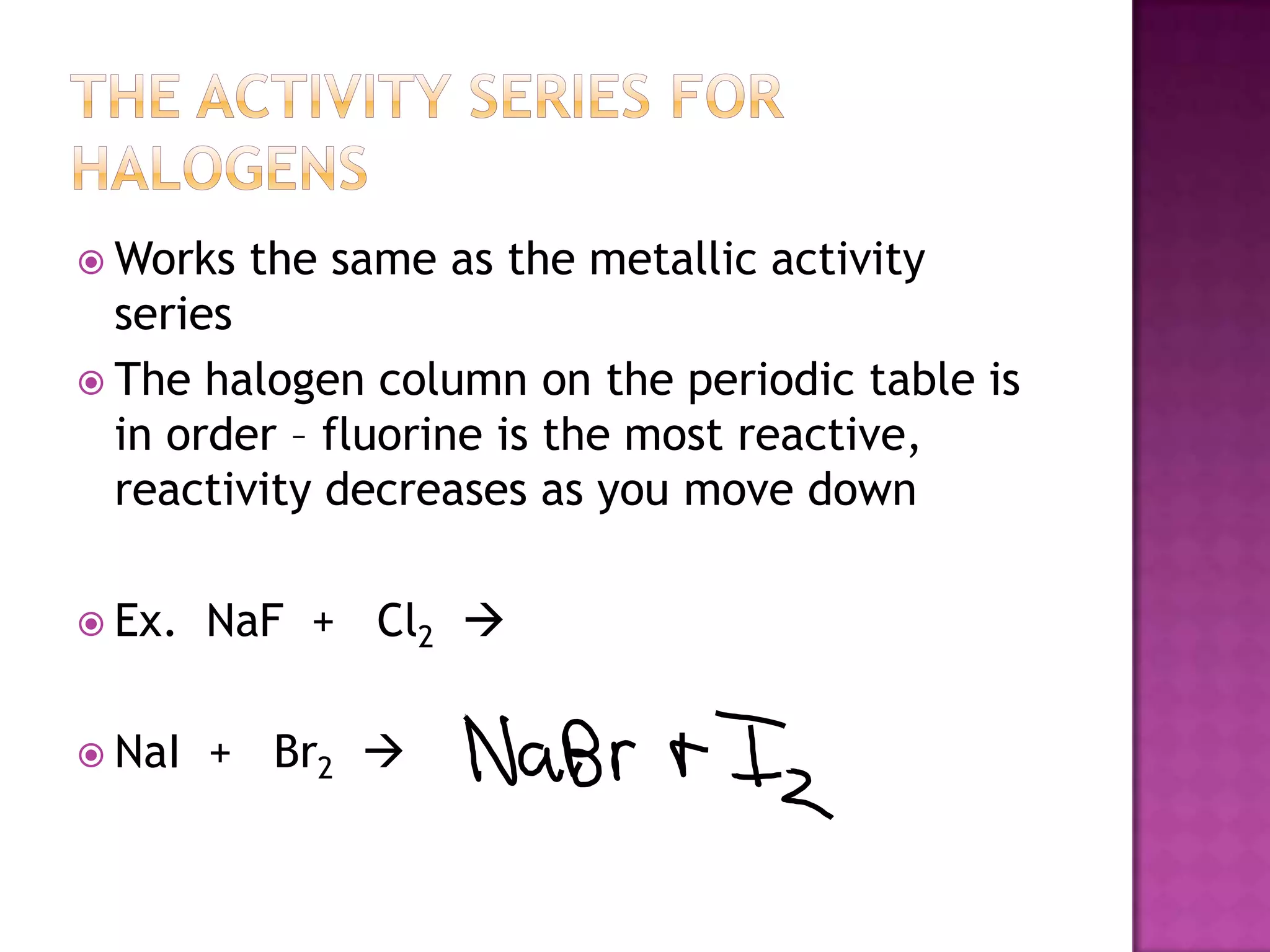 Predicting products of chemical reactions | PPTX