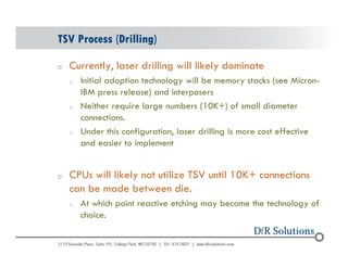 Predicting Reliability of Zero Level Through Silicon Vias (TSV) | PPT