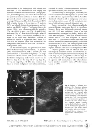 Predicting risk of_malignancy_in_adnexal_masses.4 | PDF | Cancer | Diseases and Conditions