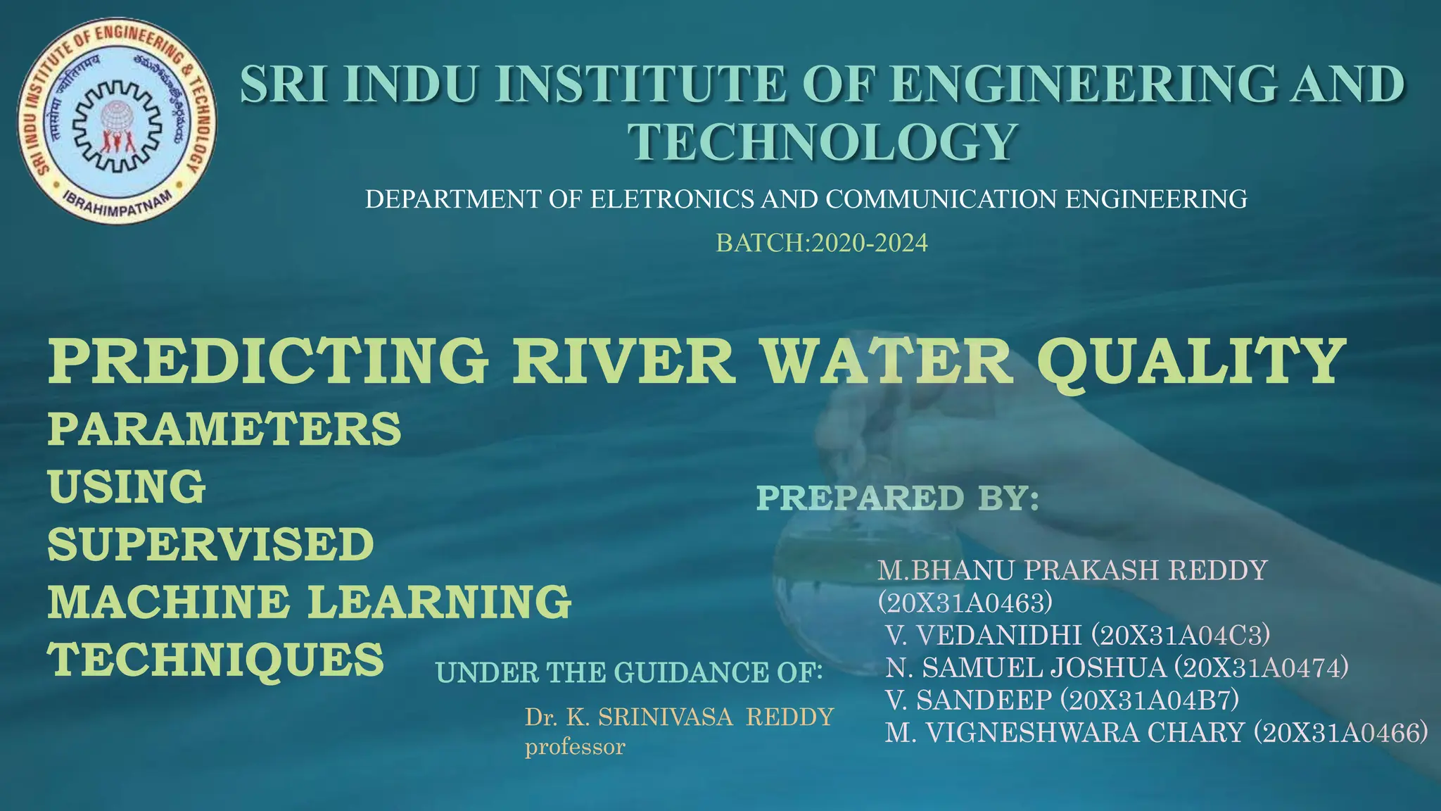 PREDICTING RIVER WATER QUALITY ppt presentation | PPTX