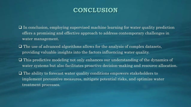 PREDICTING RIVER WATER QUALITY ppt presentation | PPT