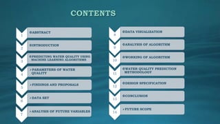 PREDICTING RIVER WATER QUALITY ppt presentation | PPTX