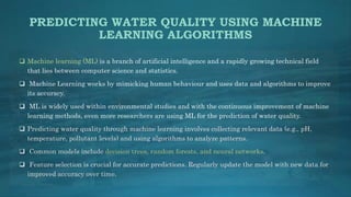 PREDICTING RIVER WATER QUALITY ppt presentation | PPTX
