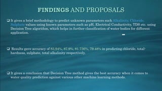 PREDICTING RIVER WATER QUALITY ppt presentation | PPTX