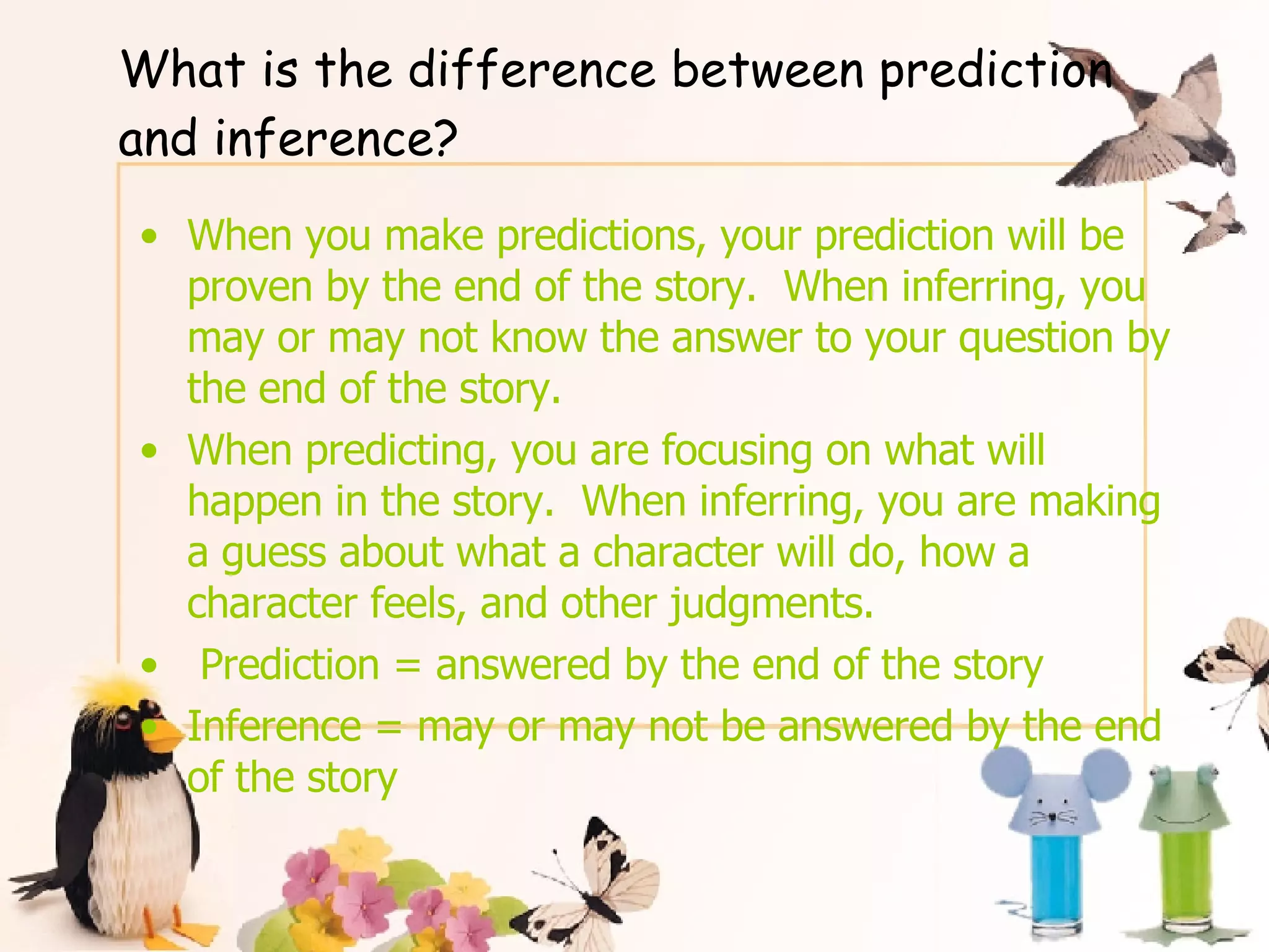 Prediction And Inference | PPT
