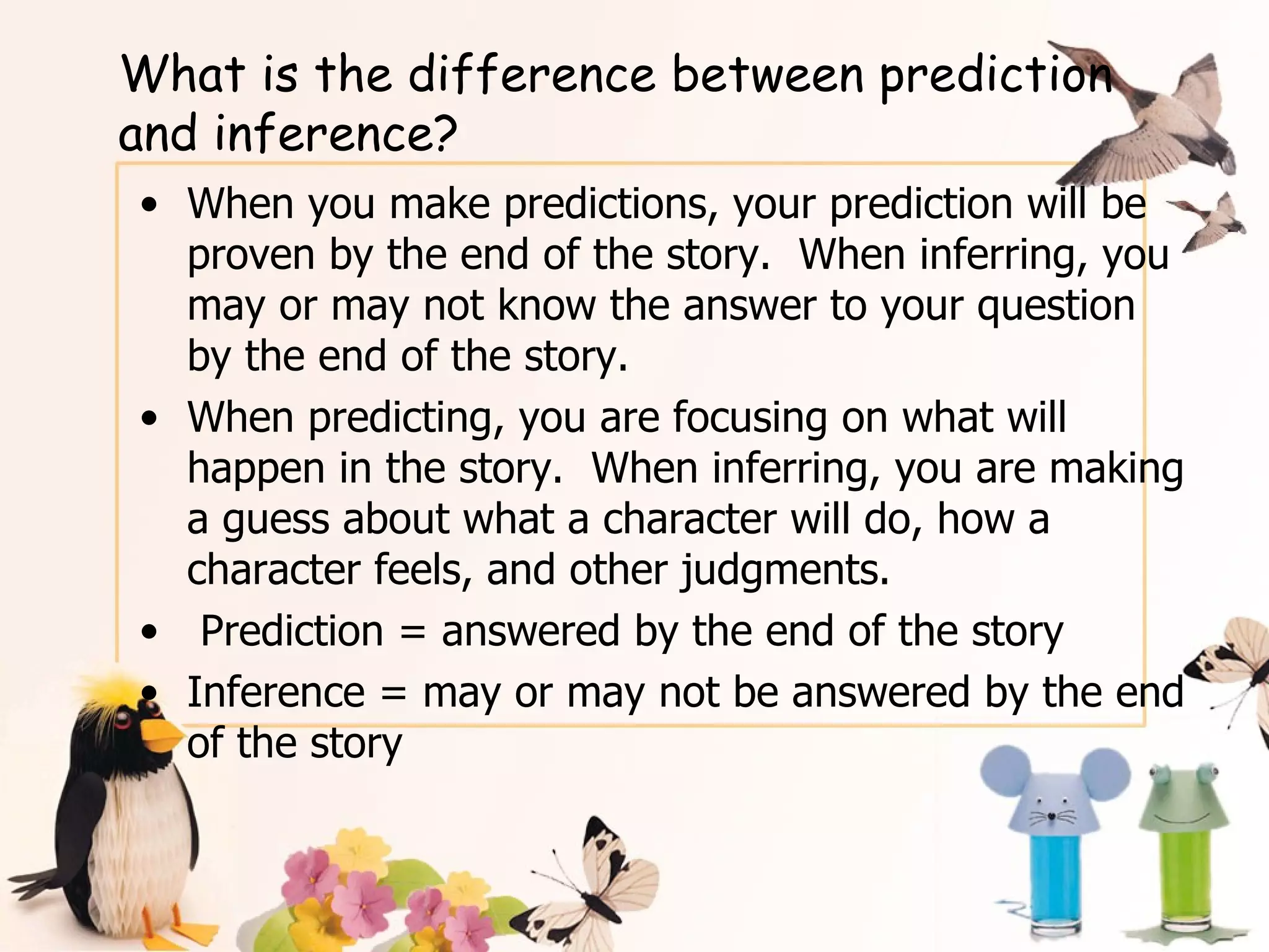 Prediction And Inference | PPT