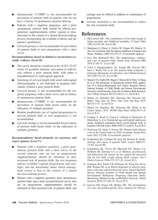 Prediction and prevention of spontaneous preterm birth 2021 [votason ...