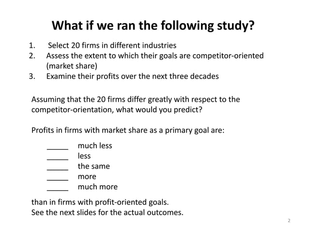 Prediction case on competitor orientation | PPT