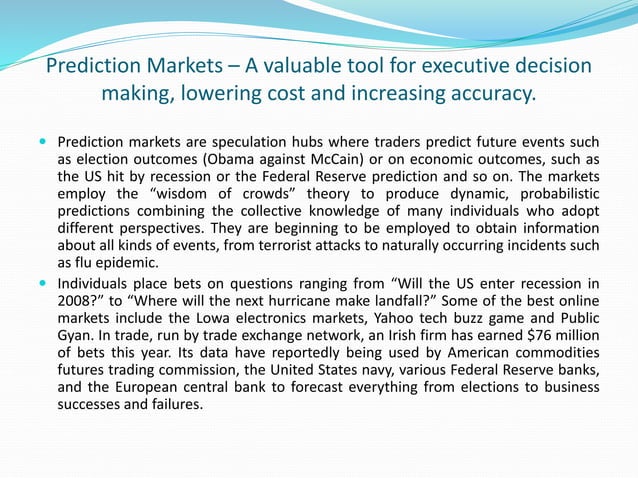 Prediction markets | PPT