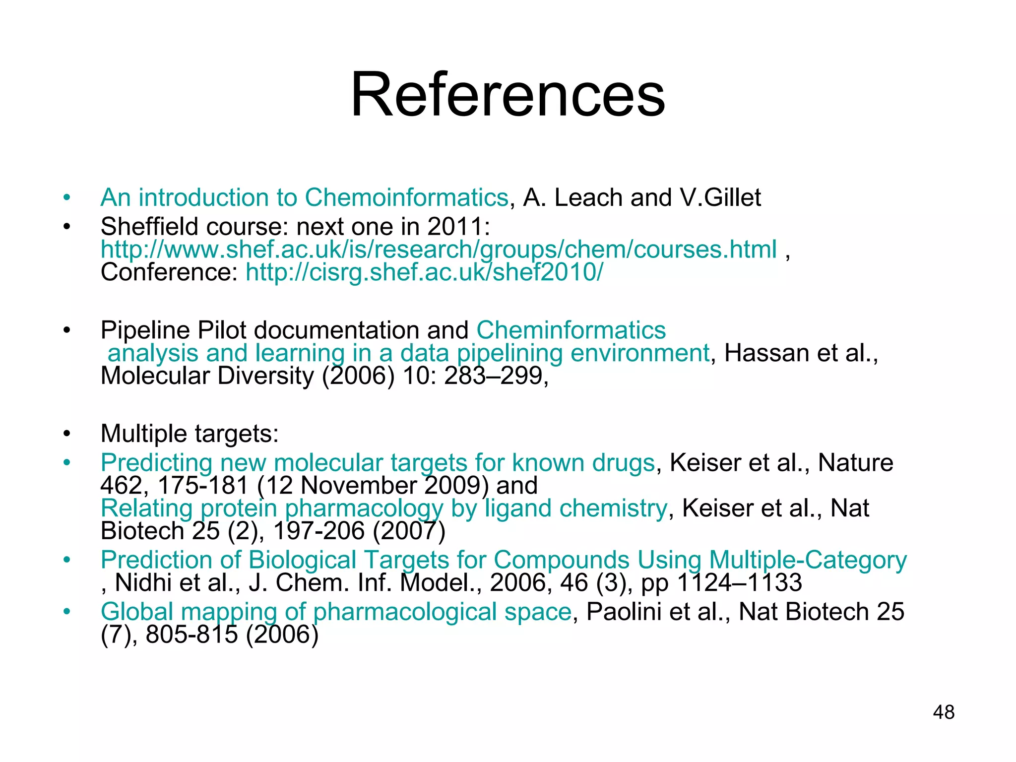 Prediction Of Bioactivity From Chemical Structure Ppt Chemistry