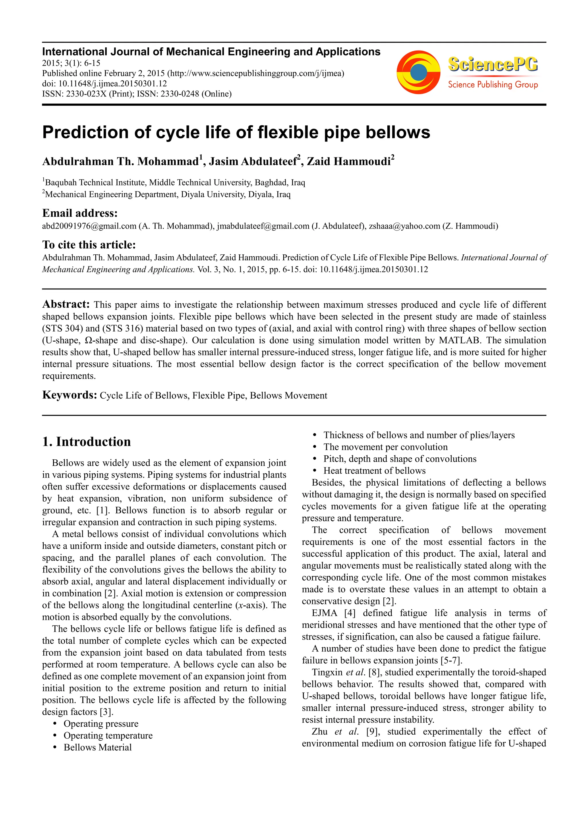 Prediction of cycle life of flexible pipe bellows.pdf