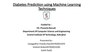 Prediction Of Diabetes Using Machine Learning.pptx