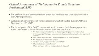 Prediction of disorder in protein structure (amit singh) | PPTX