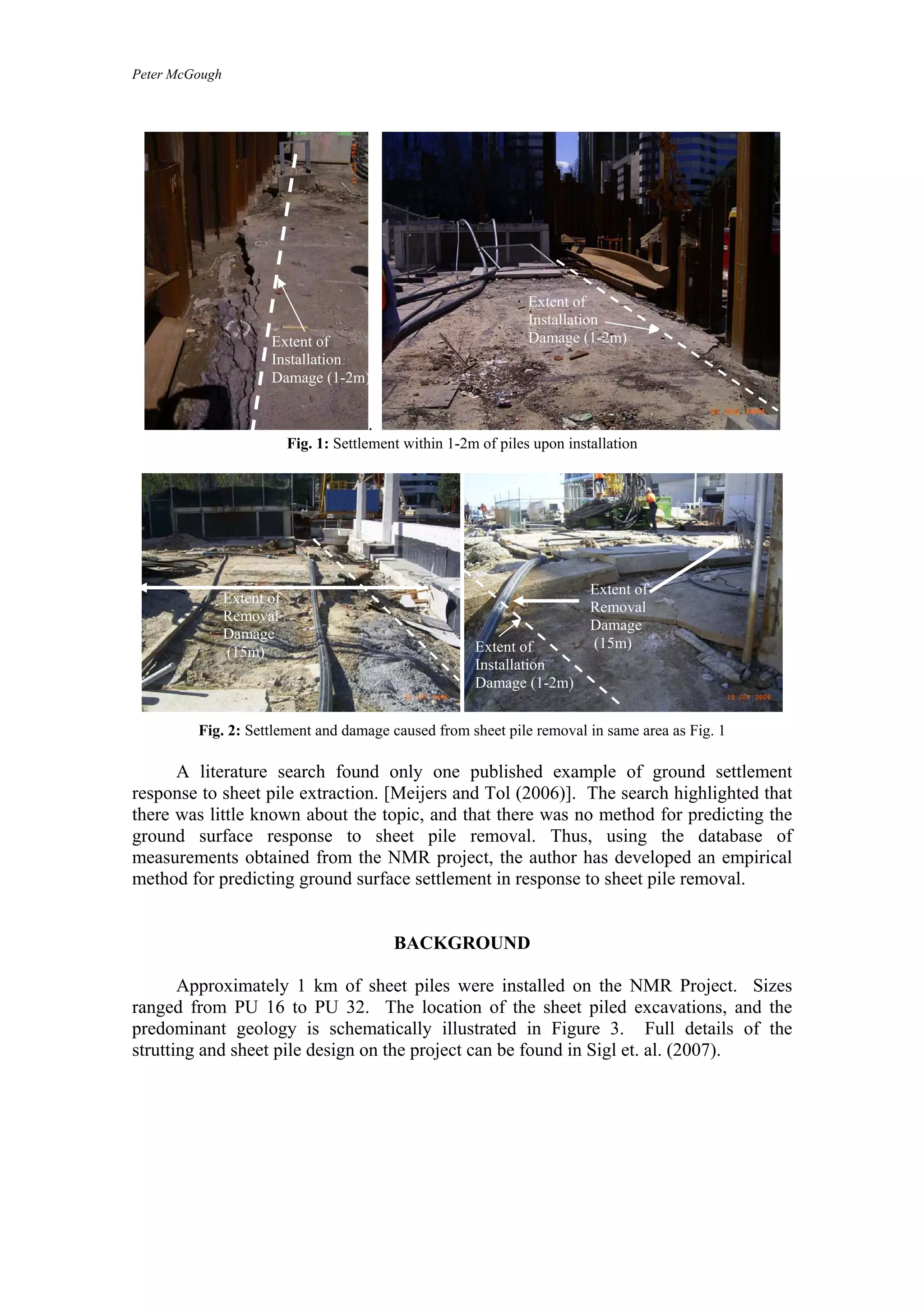 Prediction Of Ground Settlement Response To Sheet Pile Extraction (P ...