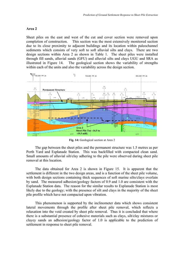 Prediction Of Ground Settlement Response To Sheet Pile Extraction (P. Mc Gough) | PDF | Geology ...