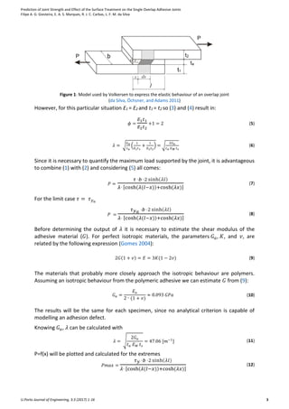 Prediction of joint strength and effect of the surface treatment on the ...