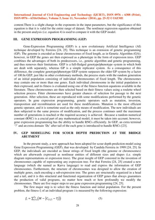 Prediction of scour depth at bridge abutments in cohesive bed using gene expression programming ...