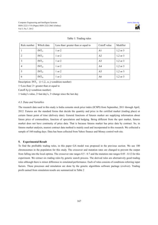 Prediction of stock market index using genetic algorithm | PDF