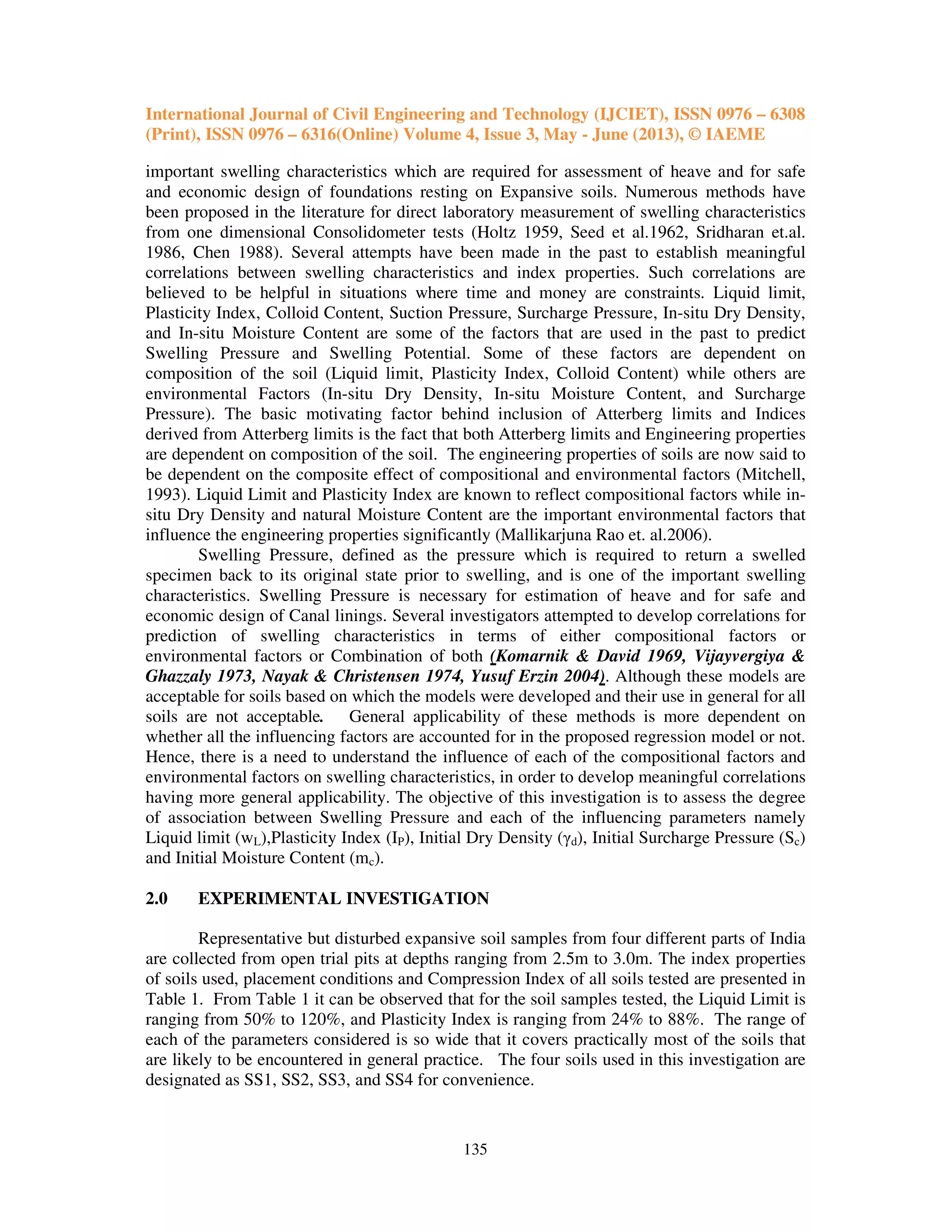 Prediction of swelling pressure of expansive soils using compositional and | PDF | Geology | Science