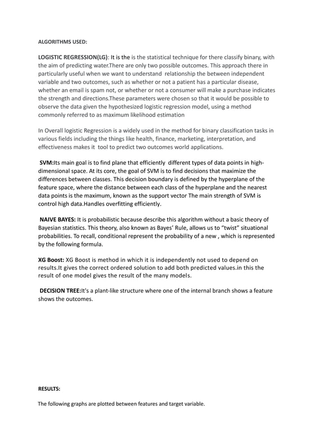 PREDICTION OF WATER PORTABILITY USING CLASSIFICATION TECHNIQUES.docx