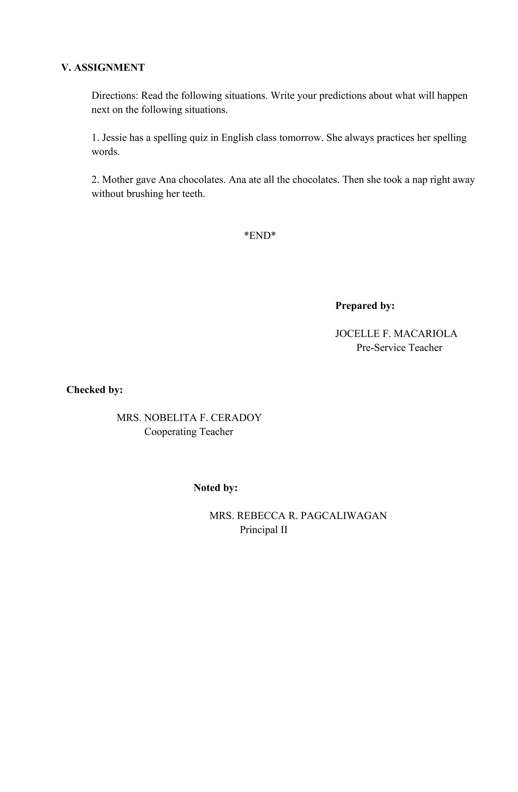 PREDICTING OUTCOME | DOC