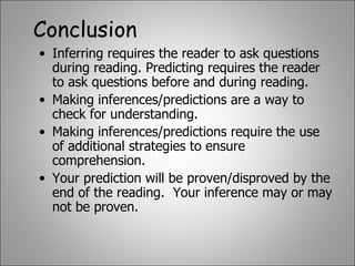 Predictions and inferences differences | PPT