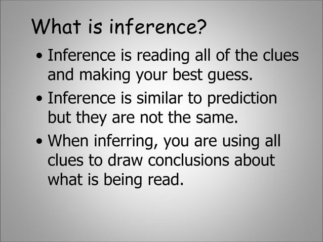 Predictions and inferences differences | PPT