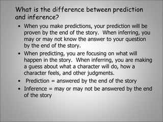 Predictions and inferences differences | PPT