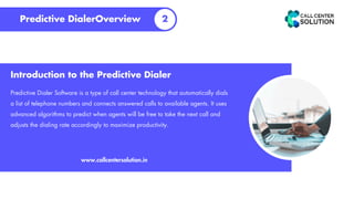 Predictive Dialer Software Provider call center | PDF