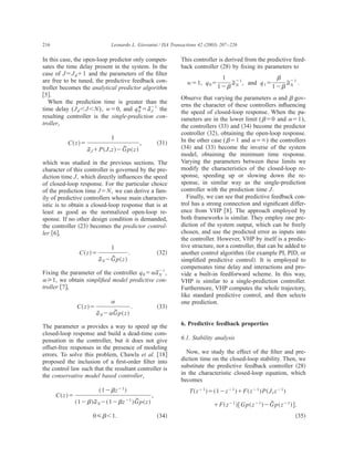 Predictive feedback control | PDF