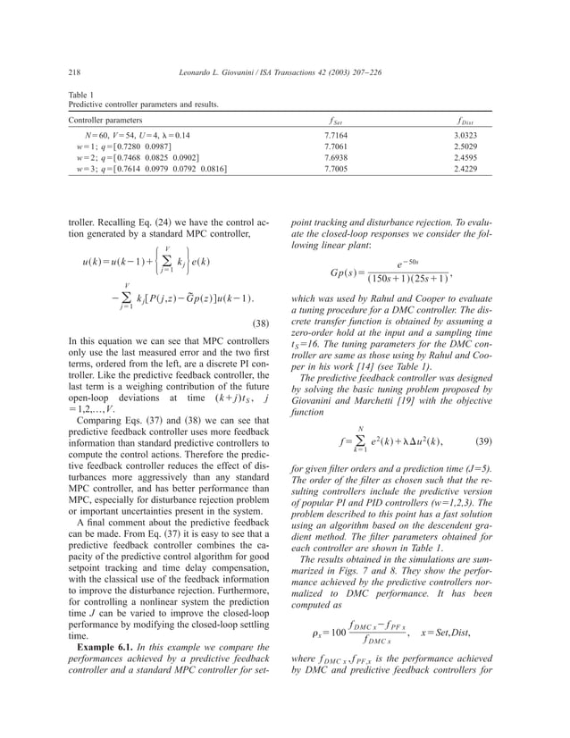 Predictive feedback control | PDF