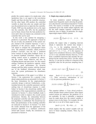 Predictive feedback control | PDF