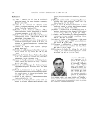 Predictive feedback control | PDF