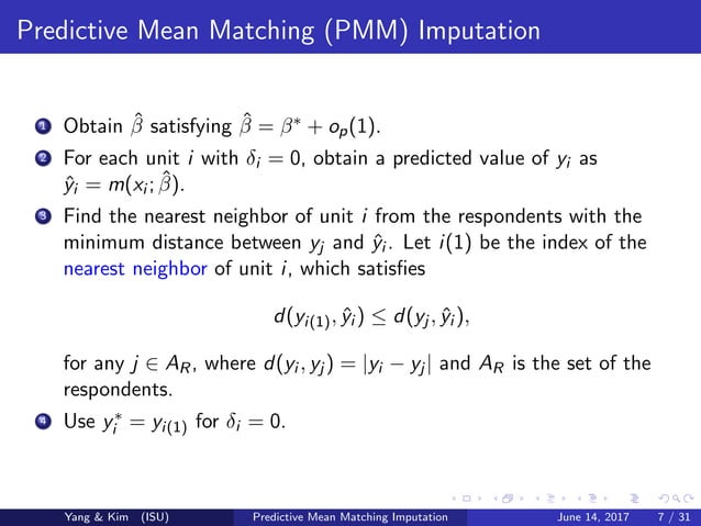 Predictive Mean Matching2 Ppt