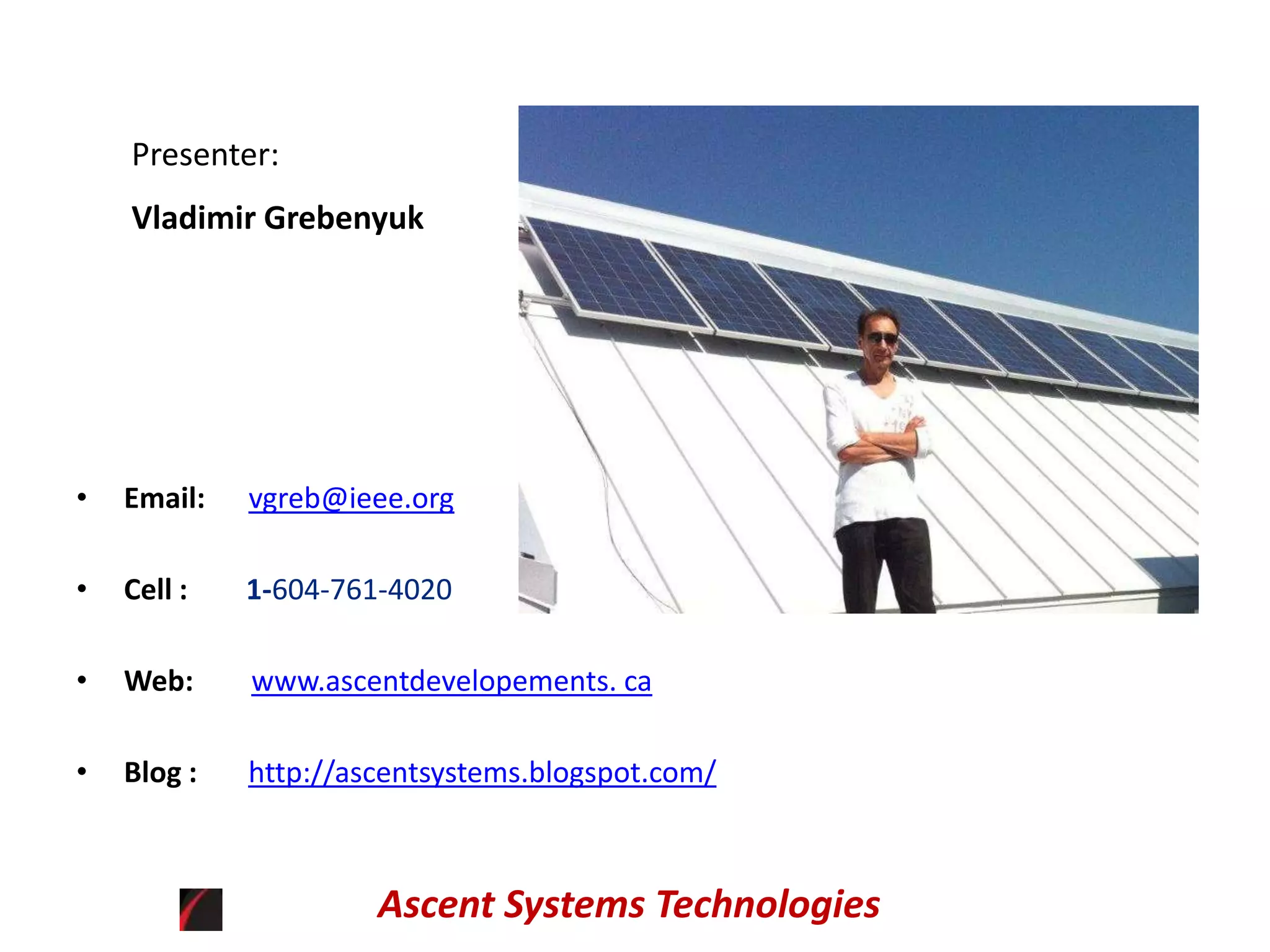 Predictive Algorithm For Sustainable System Ieee Regina May 7 2013 Ppt