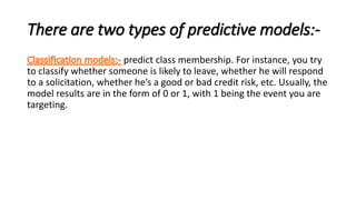Predictive analytics | PPTX | Databases | Computer Software and ...