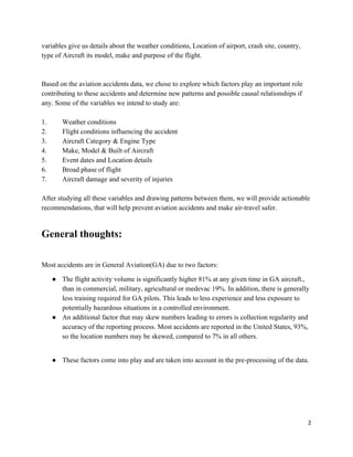 Predictive Analytics - NTSB Aviation accidents data | PDF
