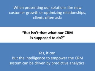 Predictive analytics and new CRM systems | PPTX