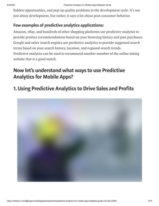 Predictive analytics for mobile apps detailed guide | PDF