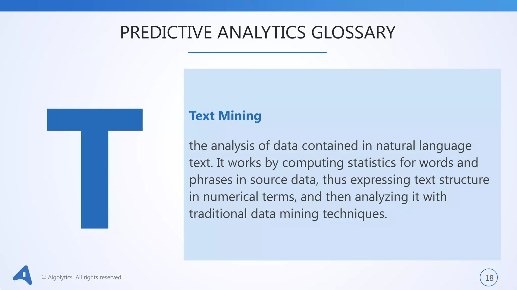 Predictive Analytics Glossary | PPT