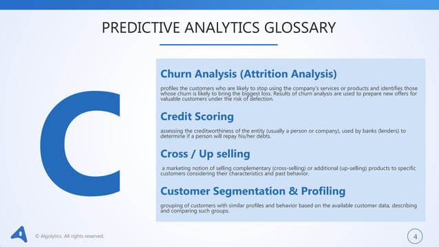 Predictive Analytics Glossary | PPT