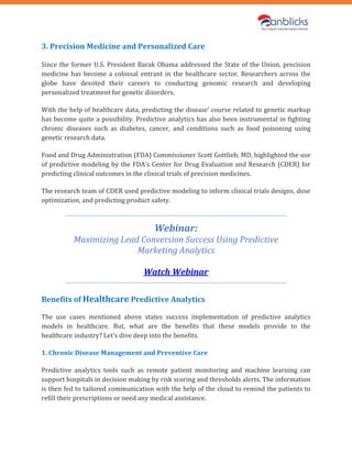 Predictive Analytics: Revolutionizing Healthcare Sector to the Core | PDF