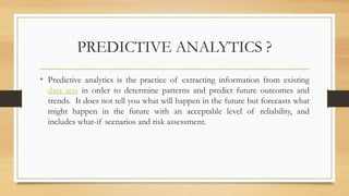 Predictive analytics in health insurance | PPTX