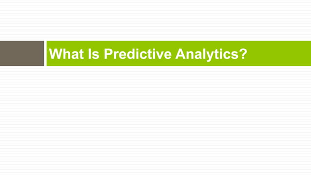 Predictive analytics in the agriculture industry | PPT