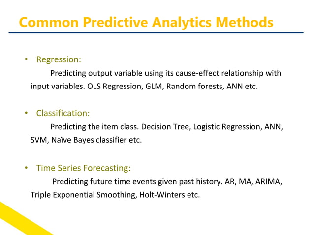 Predictive Analytics Overview | PPT Predictive Analytics Overview | PPT