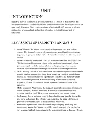 material PREDICTIVE ANALYTICS UNIT I.pdf | Free Download